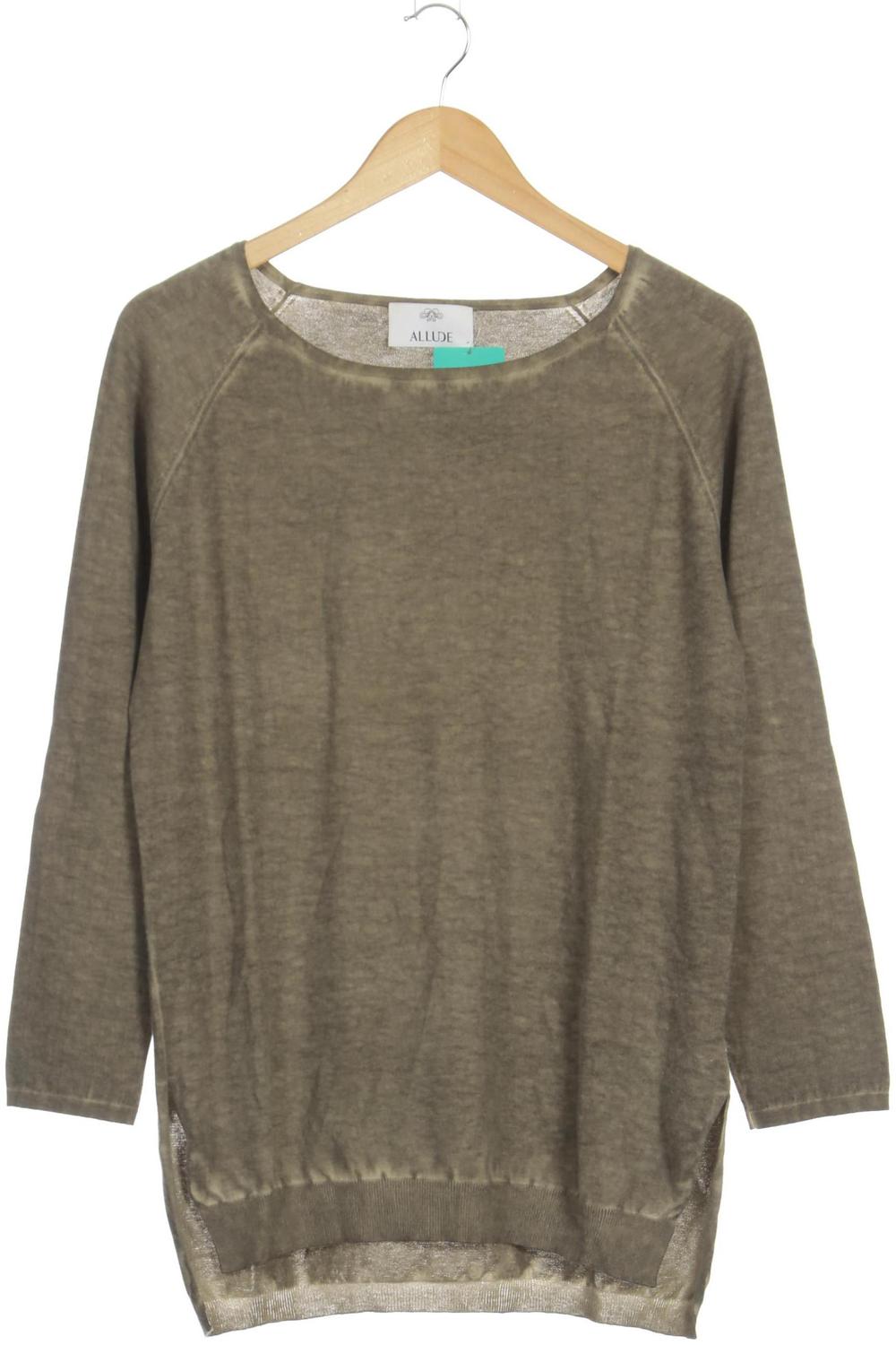 ALLUDE Pullover Damen Hoodie Sweatshirt Gr. L Baumwolle, Kaschmir braun ...